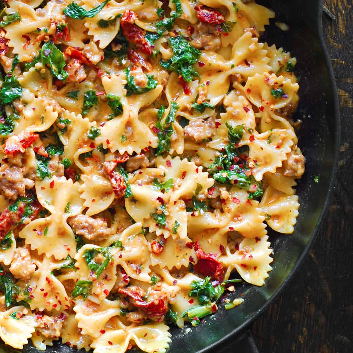 Creamy Sausage and Kale Pasta (30-Minutes) - Julia's Album