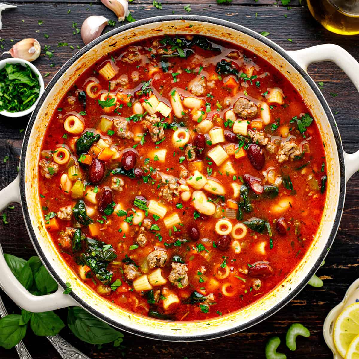 Italian Pasta e Fagioli Soup (Olive Backyard Copycat) - Street Food ...